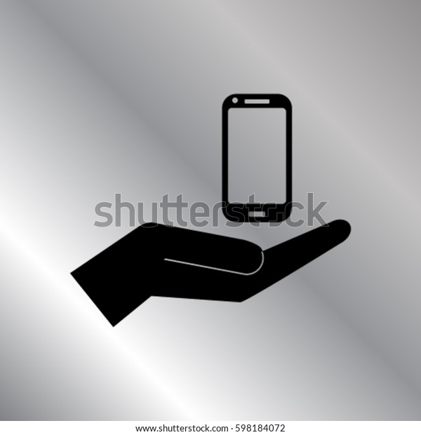 Phone Hand Icon Vector Illustration Stock Vector (Royalty Free ...