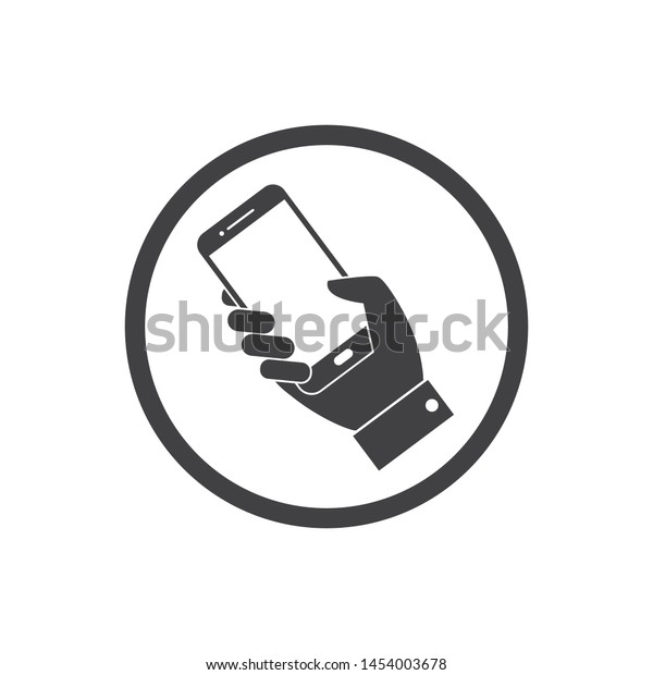 Phone Hand Logo Icon Vector Illustration Stock Vector (Royalty Free ...