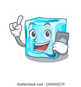 Crazy Ice Cubes On Cartoon Funny Stock Vector (Royalty Free) 1245651976