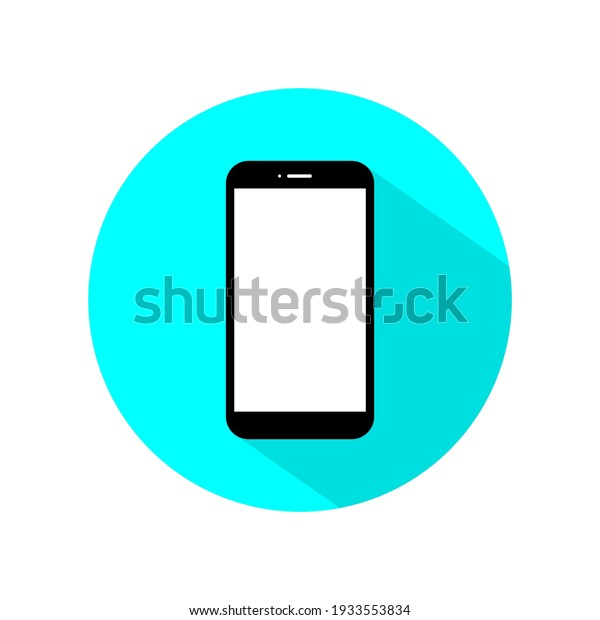 Phone Icon Blank White Screen On Stock Vector (Royalty Free) 1933553834