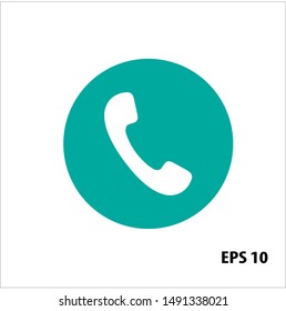 Phone Icon Blue Circle: vector de stock (libre de regalías) 1491338021 ...