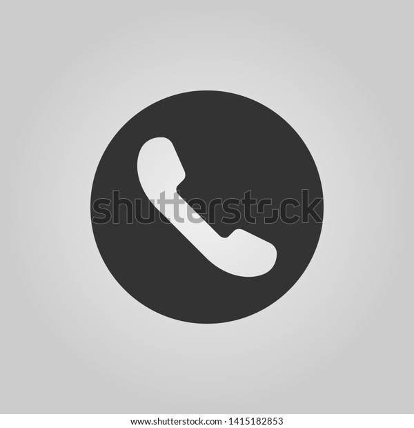 Phone Icon Call Icon Black Phone Stock Vector (Royalty Free) 1415182853