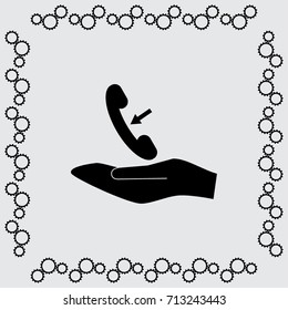 Phone Icon Call Out Vector Illustration: vector de stock (libre de ...