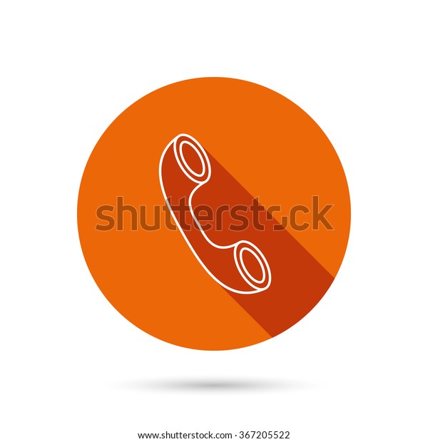 Phone Icon Call Sign Round Orange Stock Vector (Royalty Free) 367205522 ...