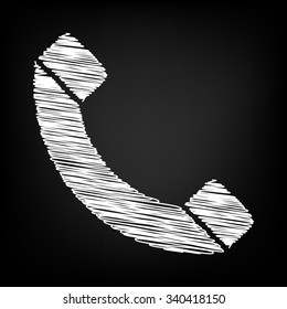 Phone Icon Chalk Effect Stock Vector (Royalty Free) 340418150 ...
