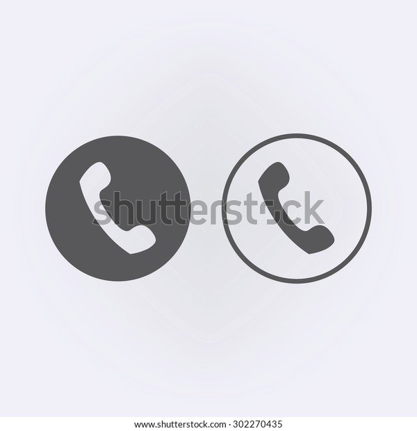 Phone Icon Circle Call Icon Vector 库存矢量图（免版税）302270435 | Shutterstock
