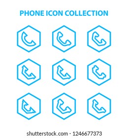 Phone Icon Collection Stock Vector (Royalty Free) 1246677373 | Shutterstock