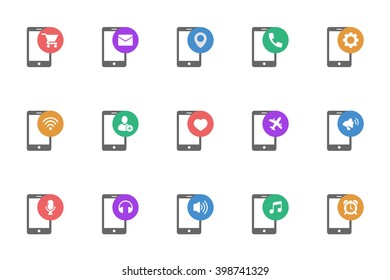 Phone Icon Color Stock Vector (Royalty Free) 398741329 | Shutterstock