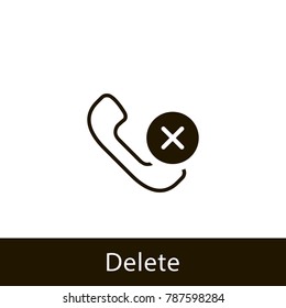 Phone Icon Delete Phone Sign Design: เวกเตอร์สต็อก (ปลอดค่าลิขสิทธิ์ ...