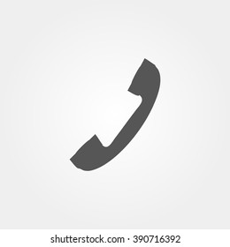 Phone Icon Flat Style Grey Color: vector de stock (libre de regalías ...