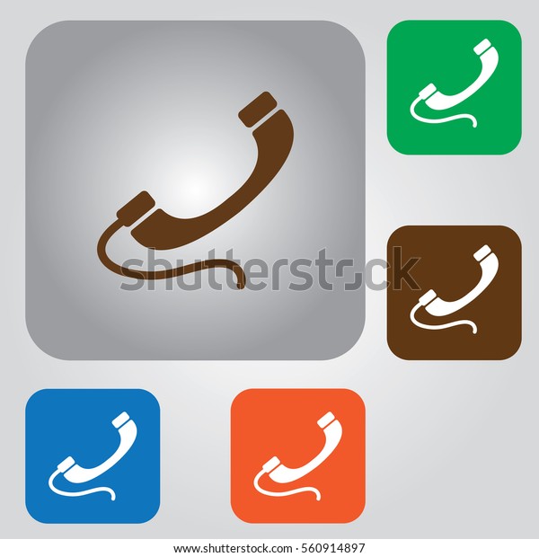 Phone Icon Handset Icon Vector Communication Stock Vector (Royalty Free ...