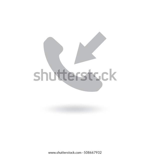 Phone Icon Incoming Call Isolated On Stock Vector (Royalty Free ...