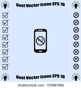 Phone Icon Lost Signal Vector Illustration: เวกเตอร์สต็อก (ปลอดค่า ...