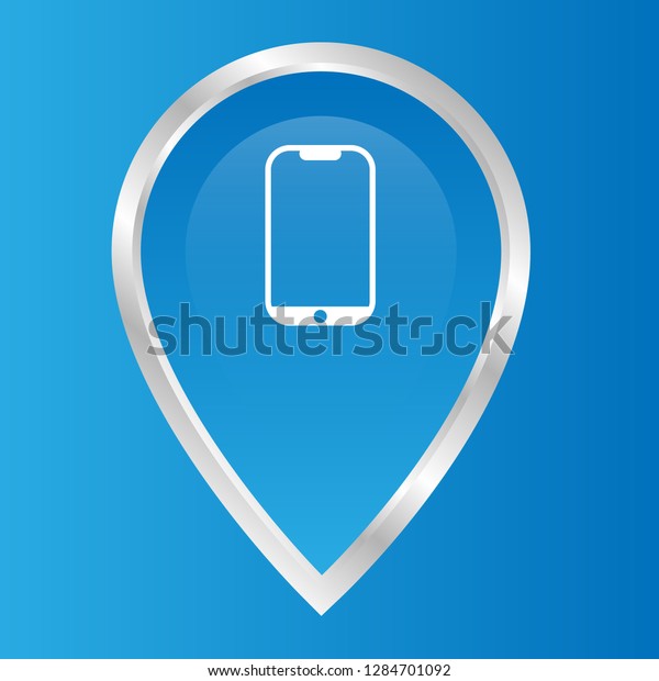 Phone Icon Map Pin Logo Concept Stock Vector (Royalty Free) 1284701092 ...