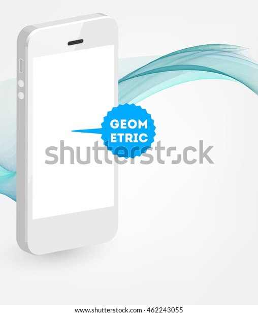 Phone Icon Mobile Technologies Abstract Background Stock Vector ...