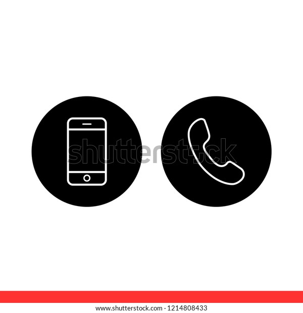 Phone Icon Modern Flat Design Isolated Stock Vector (Royalty Free ...