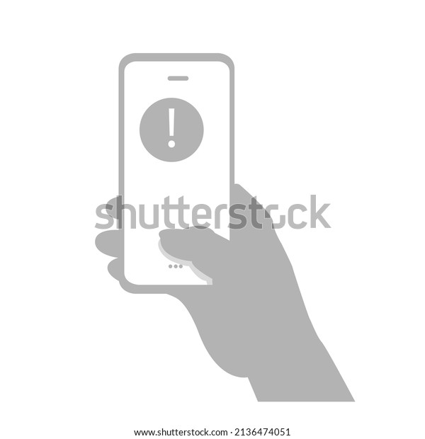 Phone Icon Notification Concept Warning Vector: เวกเตอร์สต็อก (ปลอดค่า ...