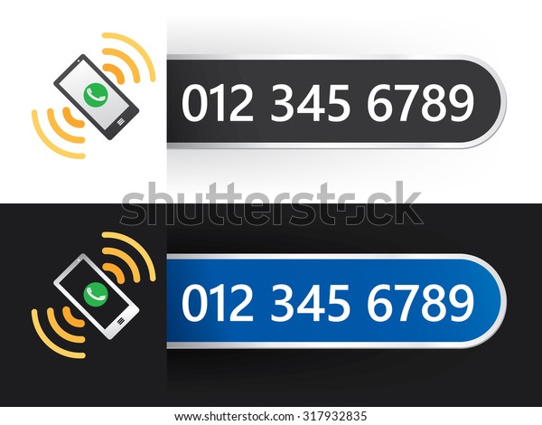 Phone Icon Number Design App Website Stock Vector (Royalty Free ...