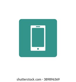 Phone Icon On Green Rectangle Background Stock Vector (Royalty Free ...