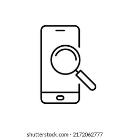 Phone Icon Search Concept Black Icon Stock Vector (Royalty Free ...