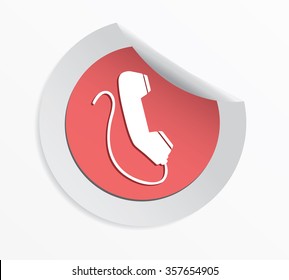 Phone Icon Sticker Stock Vector (Royalty Free) 357654905 | Shutterstock