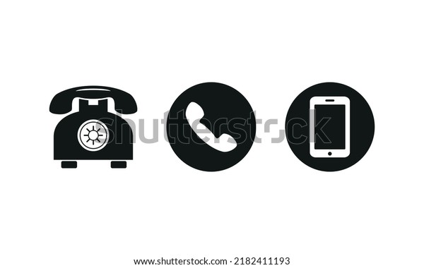 Phone Icon Template Flat Phone Cell: เวกเตอร์สต็อก (ปลอดค่าลิขสิทธิ์ ...