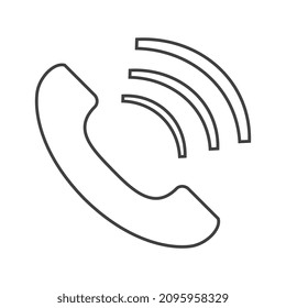 Phone Icon Thin Icon Vector Illustration Stock Vector (Royalty Free ...