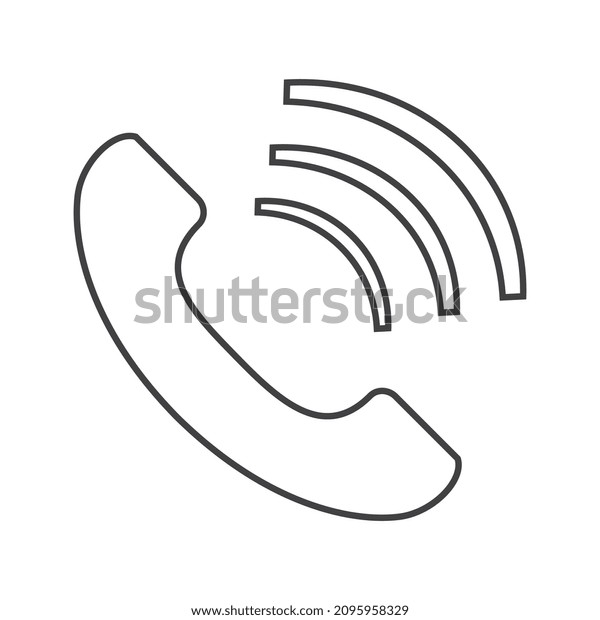 Phone Icon Thin Icon Vector Illustration Stock Vector (Royalty Free ...
