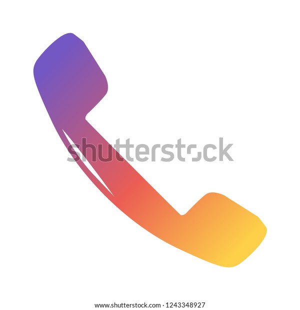 Phone Icon Trendy Flat Style Isolated Stock Vector (Royalty Free ...
