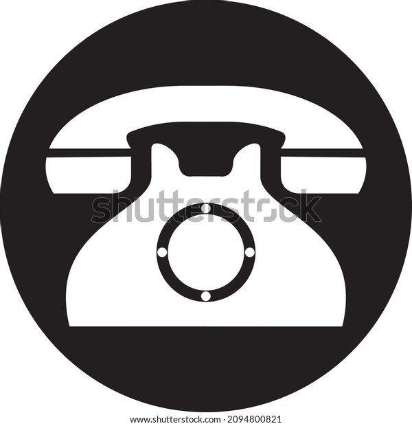 Phone Icon Vector Black Background Stock Vector (Royalty Free ...