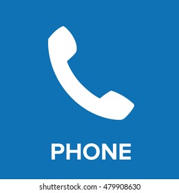 Phone Icon Vector Blue Stock Vector (Royalty Free) 479908630 | Shutterstock