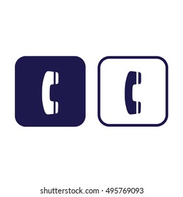 Phone Icon Vector Blue White: เวกเตอร์สต็อก (ปลอดค่าลิขสิทธิ์ ...