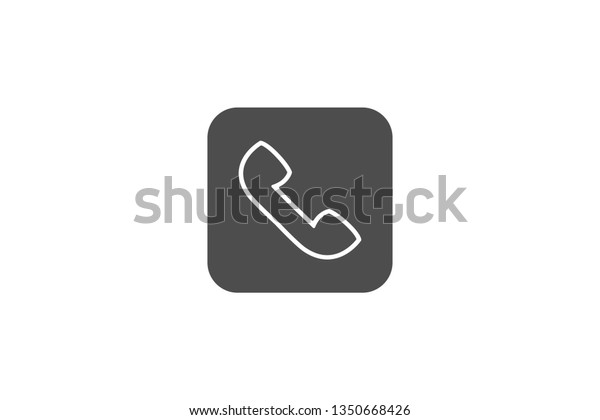 Phone Icon Vector Gray Colour Eps Stock Vector (Royalty Free) 1350668426