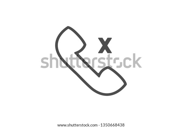 Phone Icon Vector Gray Colour Eps Stock Vector (Royalty Free) 1350668438