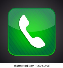 Phone Icon Vector Green App Button: เวกเตอร์สต็อก (ปลอดค่าลิขสิทธิ์ ...