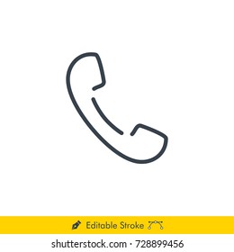 Phone Icon Vector Line Stroke Design Stock Vector (Royalty Free ...