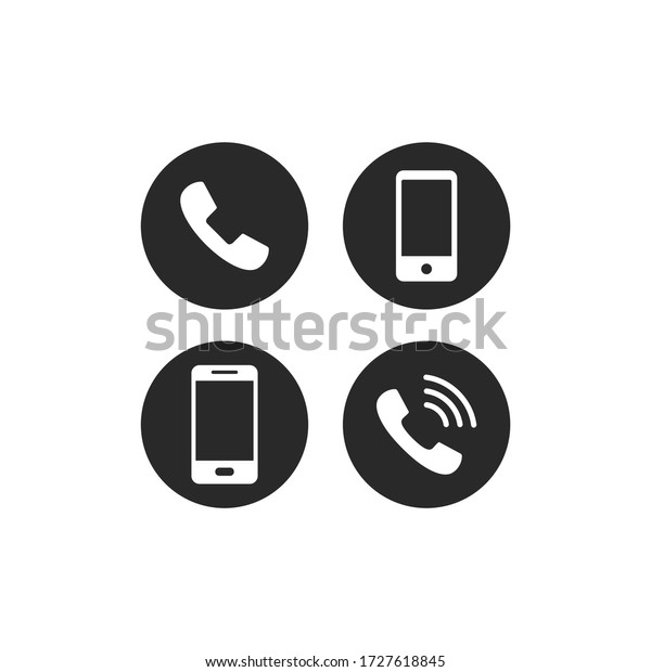 Vector de icono de teléfono. Teléfono móvil y paquete de símbolos de ...
