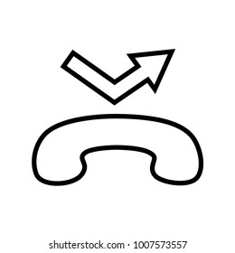 Phone Icon Vector Simple Line Art: vector de stock (libre de regalías ...