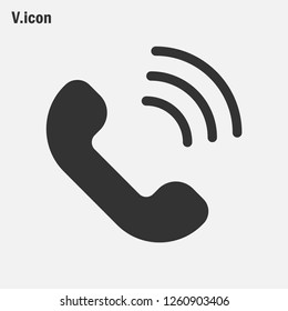 Telephone Icon Vector Phone Pictogram Flat Stock Vector (Royalty Free ...
