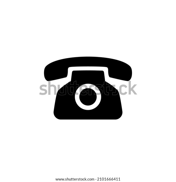 Phone Icon Vector Telephone Glyph Symbol Stock Vector (Royalty Free ...