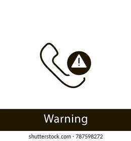 Phone Icon Warning Phone Sign Design Stock Vector (Royalty Free) 787598272