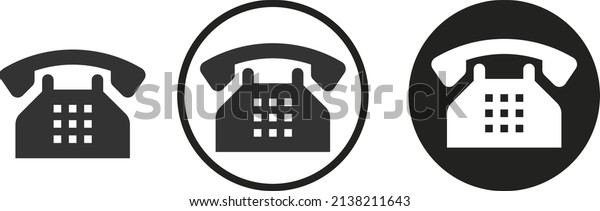 Phone Icon Web Icon Set Vector Stock Vector (Royalty Free) 2138211643 ...