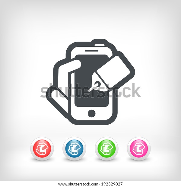 Phone Label Icon Stock Vector (Royalty Free) 192329027 | Shutterstock