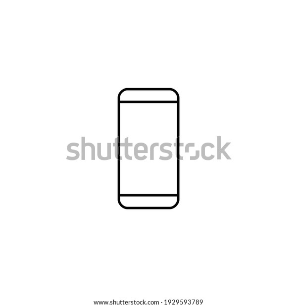Phone Line Art Vector Icon Stock Vector (Royalty Free) 1929593789 ...