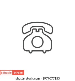 Phone Line Icon Simple Outline Style Stock Vector (Royalty Free ...