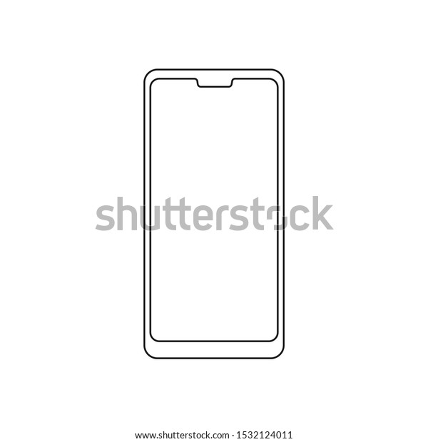 Phone Line Vector On White Background Stock Vector (Royalty Free ...
