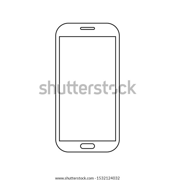Phone Line Vector On White Background Stock Vector (Royalty Free ...