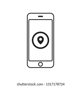 Phone Location Icon Stock Vector (Royalty Free) 1317178724 | Shutterstock