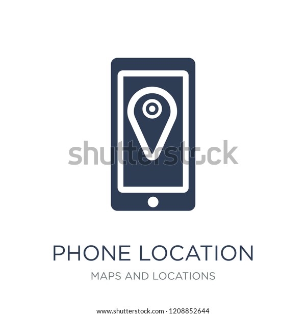 Phone Location Icon Trendy Flat Vector Stock Vector (Royalty Free ...