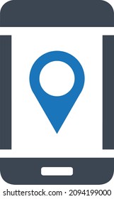 Phone Location Pin Icon Vector Illustration Stock Vector (Royalty Free ...